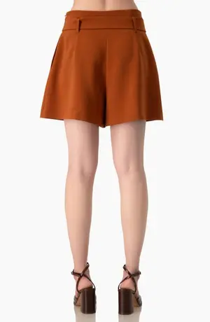 IVONNE High-rise Tailored Shorts With Removable Belt