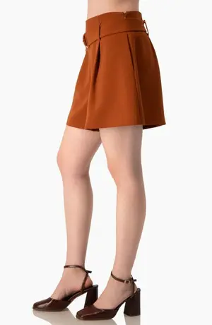 IVONNE High-rise Tailored Shorts With Removable Belt
