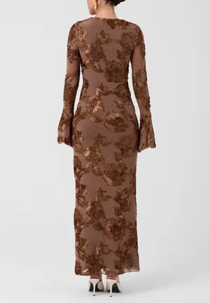 Rachel Rachel Roy Juliet Long Sleeve Soutache Maxi Dress