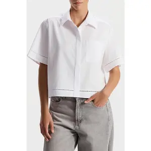 Ronen Chen Stav Button-down Short Sleeved Shirt - White