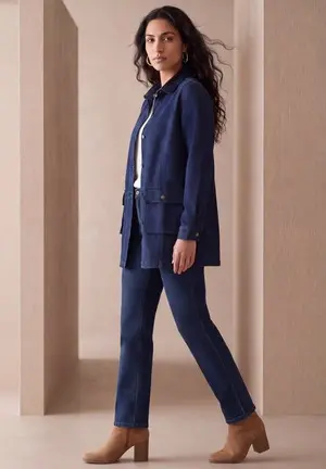 JESSICA LONDON Classic Denim Barn Jacket