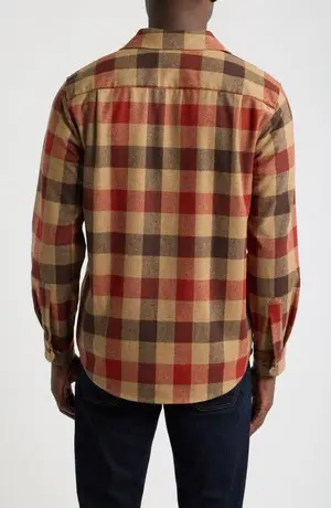Pendleton Lodge Plaid Wool Button Up Shirt