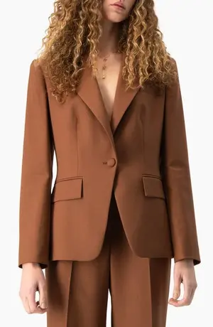 IVONNE Drop-shoulder Single-button Blazer