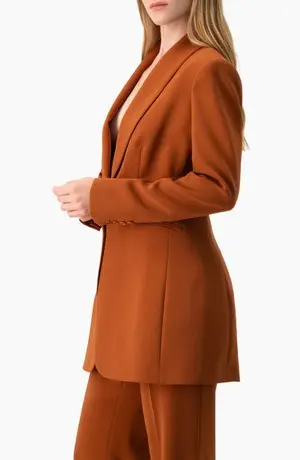 IVONNE Single-button Blazer With Tuxedo Lapel