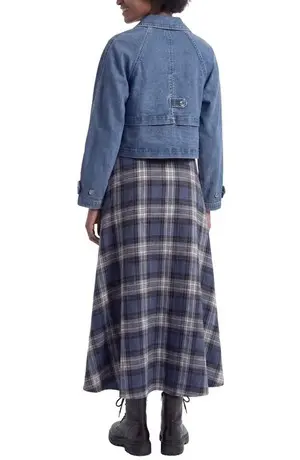 AREA STARS Blake Plaid Midi Skirt