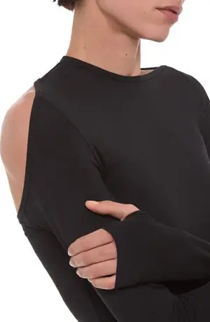 Helmut Lang Asymmetrical Cutout Long Sleeve T-shirt