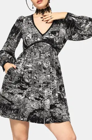 DISTURBIA Nara Boudicca Printed Mini Dress