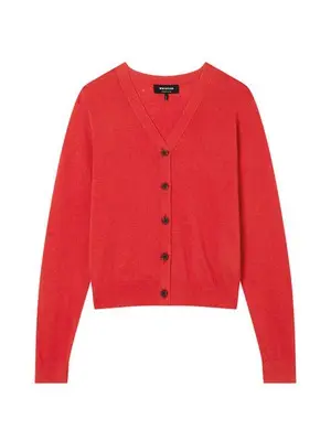 Whistles V-neck Linen Blend Cardigan