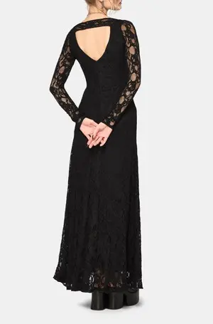 DISTURBIA Stray Lace Long Sleeve Maxi Dress