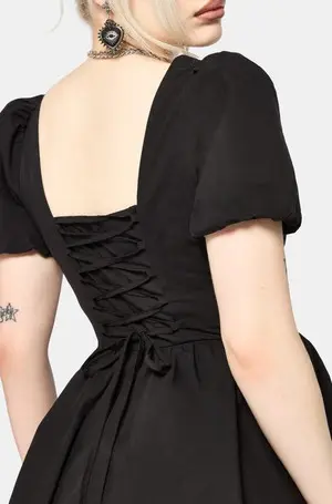 DISTURBIA Obsidia Lace Up Corset Mini Dress