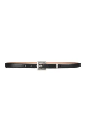 Balmain Anthem Smooth Leather Belt - Black