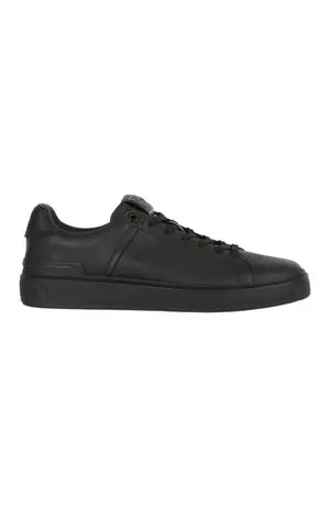 Balmain B-court Smooth Leather Trainers - Black