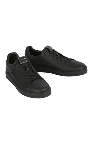 Balmain B-court Smooth Leather Trainers - Black