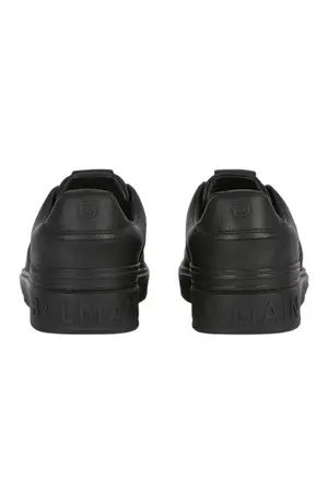 Balmain B-court Smooth Leather Trainers - Black