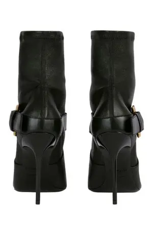 Balmain Anthem Stretch Leather Ankle Boots