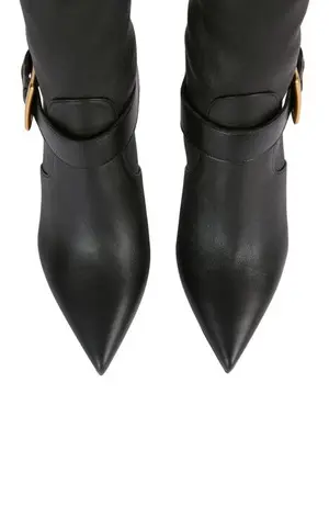 Balmain Anthem Stretch Leather Ankle Boots