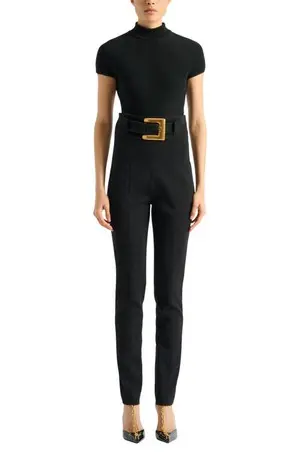 Balmain Stretch Trousers With Belt