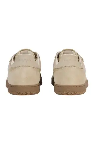 Balmain Swan Trainers In Smooth Leather And Suede