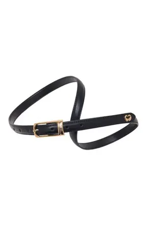 Maje Slim Leather Belt