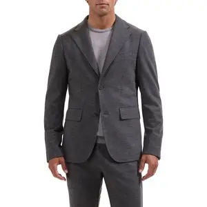 Bugatchi Two Button Wool Blend Blazer - Anthracite