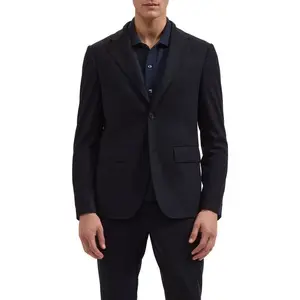 Bugatchi Two Button Wool Blend Blazer - Navy