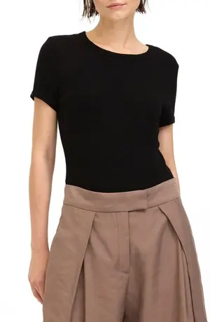 PROJECT SOCIAL T Griffith Rib Baby T-shirt - Black