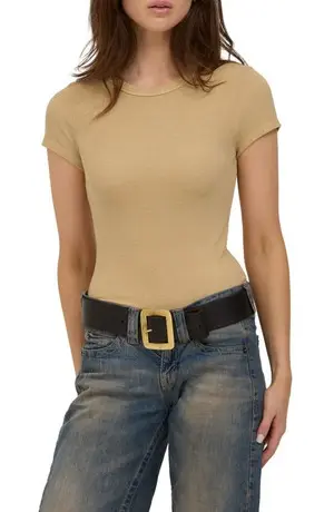 PROJECT SOCIAL T Griffith Rib Baby T-shirt - Camel