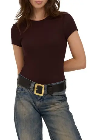 PROJECT SOCIAL T Griffith Rib Baby T-shirt - Dark Mocha