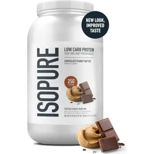ISOPURE Low Carb Pure Whey Isolate Protein Powder Chocolate Peanut Butter - None
