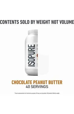 ISOPURE Low Carb Pure Whey Isolate Protein Powder Chocolate Peanut Butter