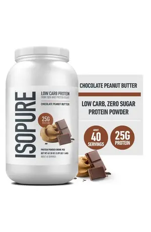 ISOPURE Low Carb Pure Whey Isolate Protein Powder Chocolate Peanut Butter