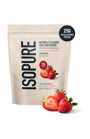 ISOPURE Low Carb High Protein Strawberry Whey Isolate Powder