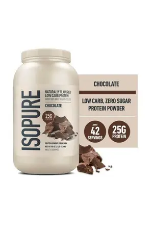 ISOPURE Low Carb Pure Whey Isolate Protein Powder Chocolate - None