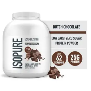 ISOPURE Low Carb Pure Whey Isolate Protein Powder Dutch Chocolate - None