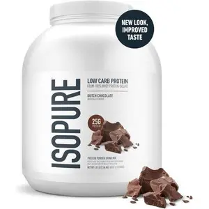 ISOPURE Low Carb Pure Whey Isolate Protein Powder Dutch Chocolate
