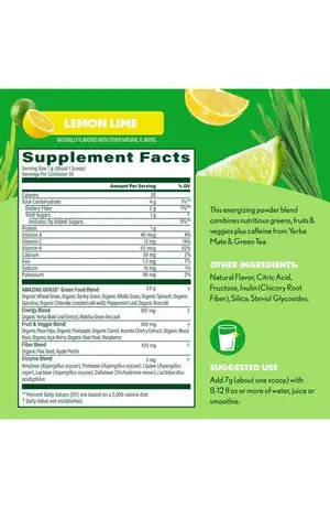 AMAZING GRASS Greens Blend Superfood Energy Lemon-lime Powder