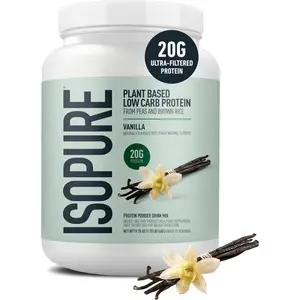 ISOPURE Plant-based Protein Powder Vanilla 20g Pea Brown Rice - None