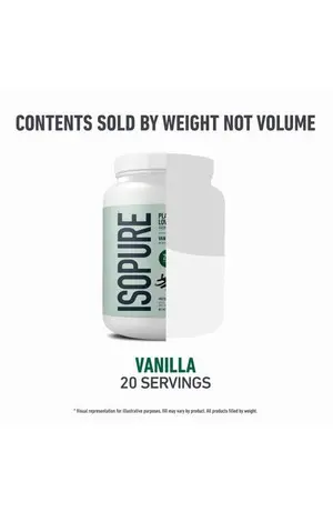 ISOPURE Plant-based Protein Powder Vanilla 20g Pea Brown Rice