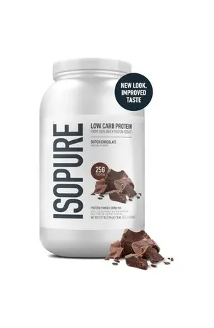ISOPURE Low Carb Pure Whey Isolate Protein Powder Dutch Chocolate
