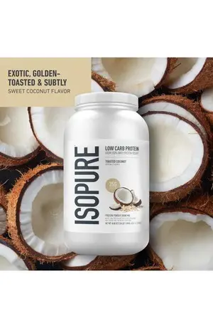ISOPURE Low Carb Pure Whey Isolate Protein Powder Toasted Coconut