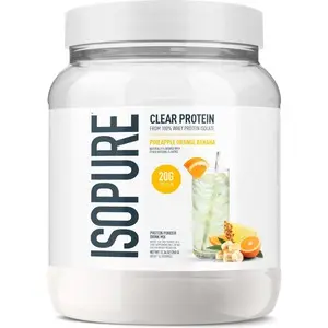 ISOPURE Clear Low Carb Whey Protein Isolate Powder Pineapple Orange Banana