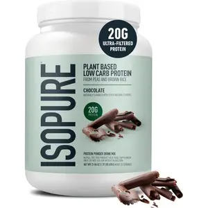 ISOPURE Plant-based Pea Brown Rice Protein Powder Chocolate - None