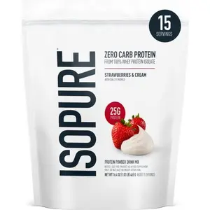 ISOPURE Zero Carb Strawberries And Cream Whey Protein Isolate Powder - None
