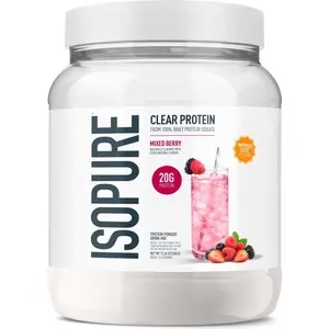 ISOPURE Clear Low Carb Whey Protein Isolate Powder Mixed Berry - None