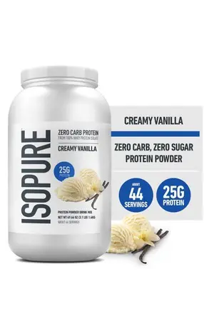 ISOPURE Zero Carb Pure Whey Protein Isolate Powder Creamy Vanilla