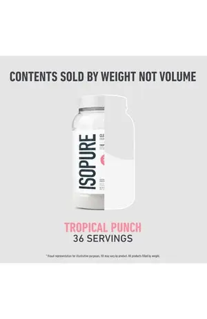 ISOPURE Infusions Clear Whey Protein Isolate Powder Tropical Punch