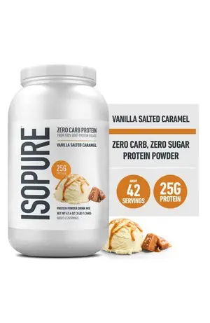 ISOPURE Zero Carb High Protein Powder Vanilla Salted Caramel - None