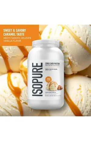 ISOPURE Zero Carb High Protein Powder Vanilla Salted Caramel