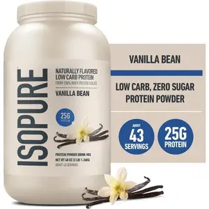 ISOPURE Low Carb Naturally Sweetened Vanilla Protein Powder - None