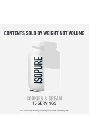 ISOPURE Zero Carb Pure Whey Isolate Protein Powder Cookies And Cream